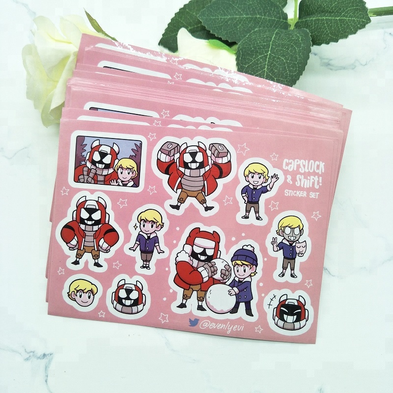 Cartoon Promotional Custom Sticker Sheet