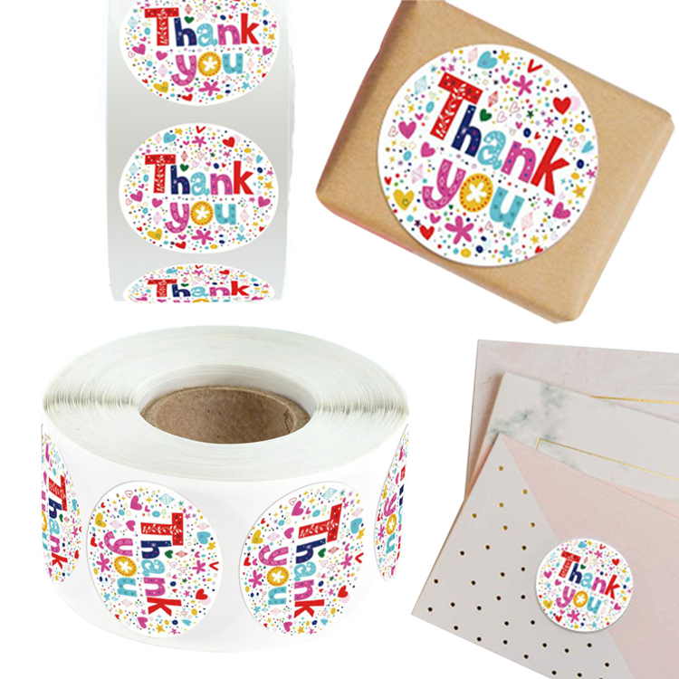 Custom Printed Thank You Sticker Rolls