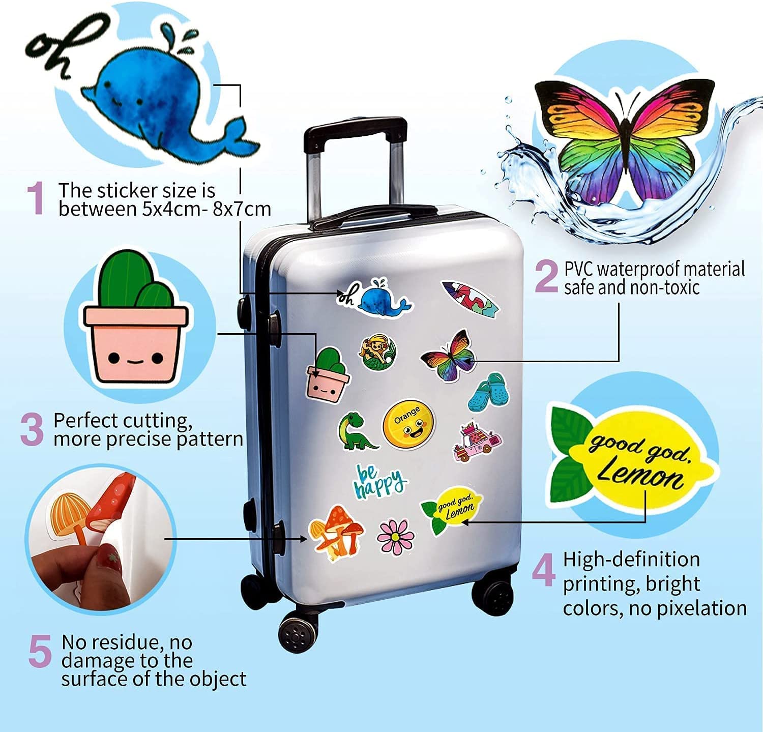 Vinyl Waterproof Stickers For Water Bottles